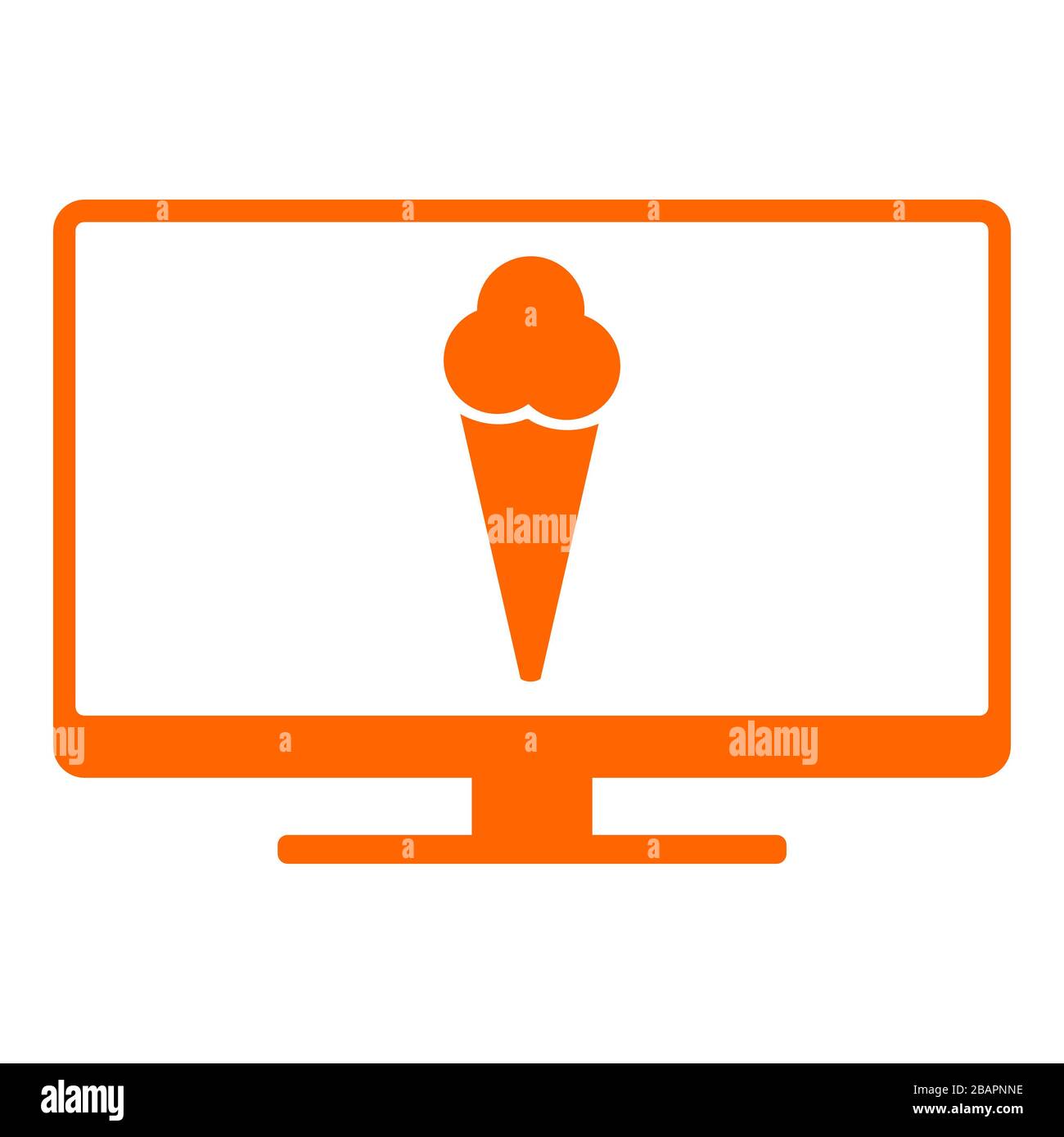 Ice cream and screen Stock Photo - Alamy