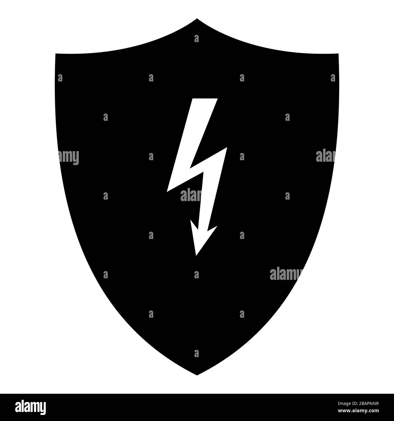 Lightning and shield Stock Photo - Alamy