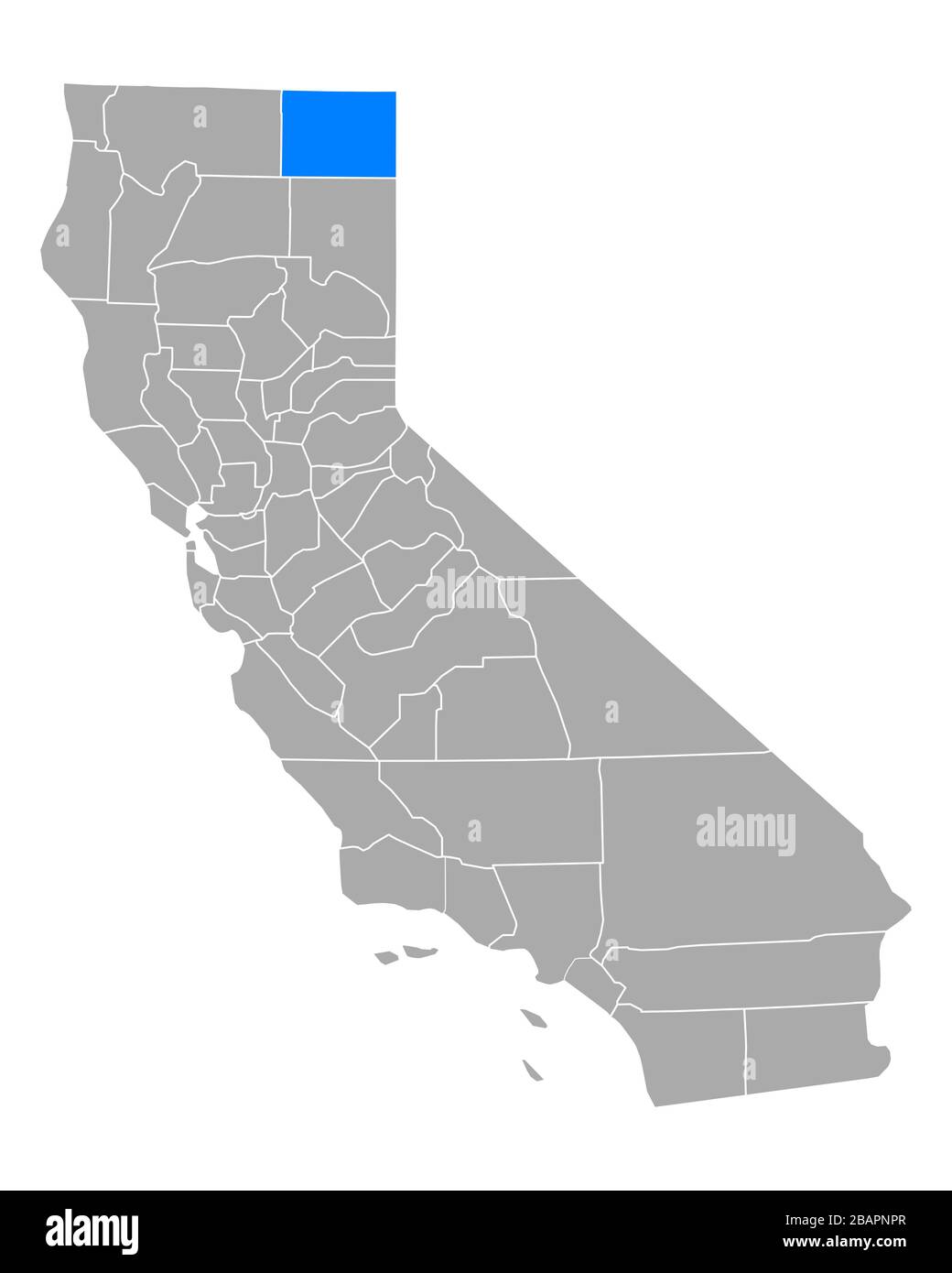 Map of Modoc in California Stock Photo - Alamy