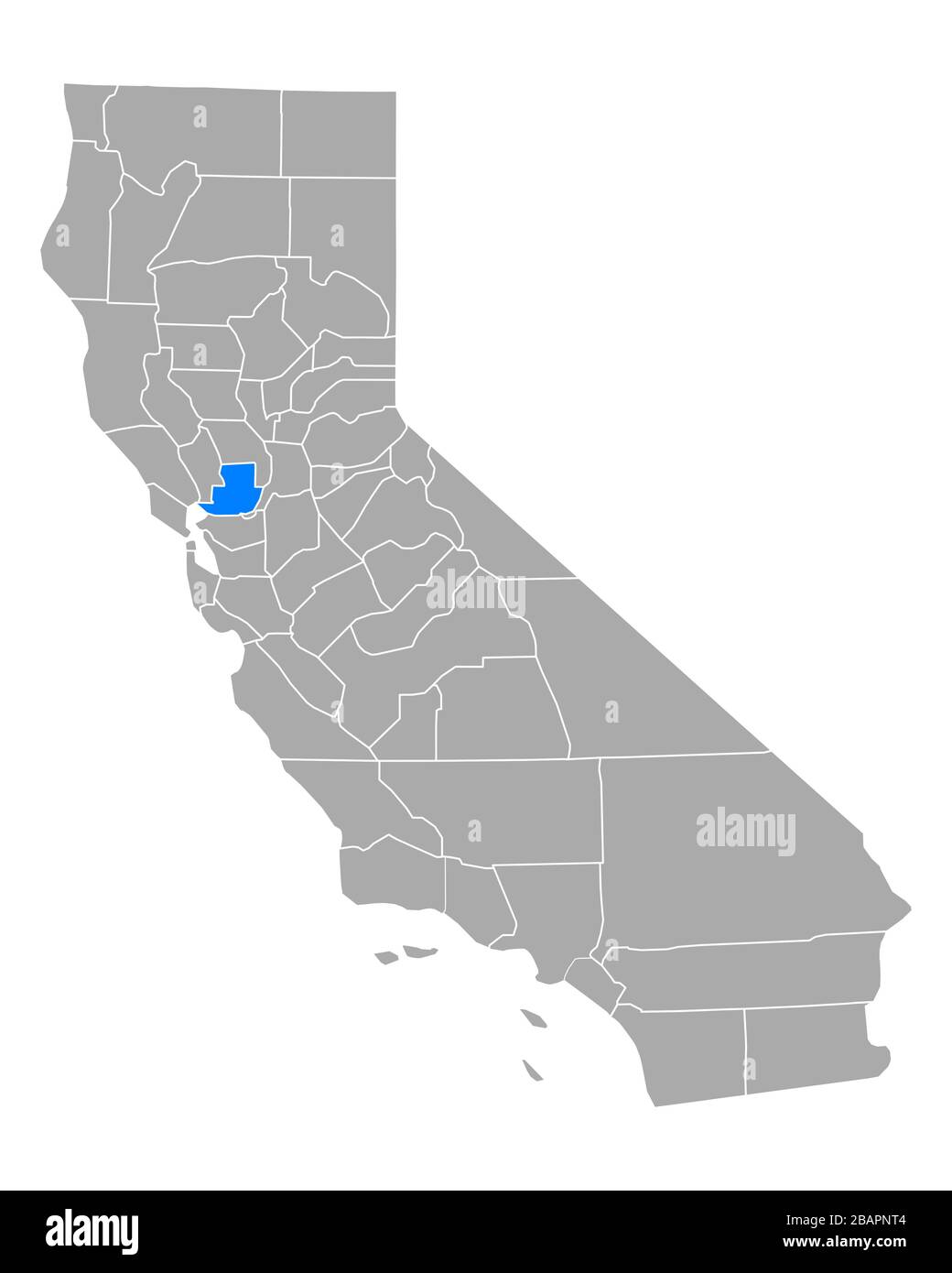Map of Solano in California Stock Photo - Alamy