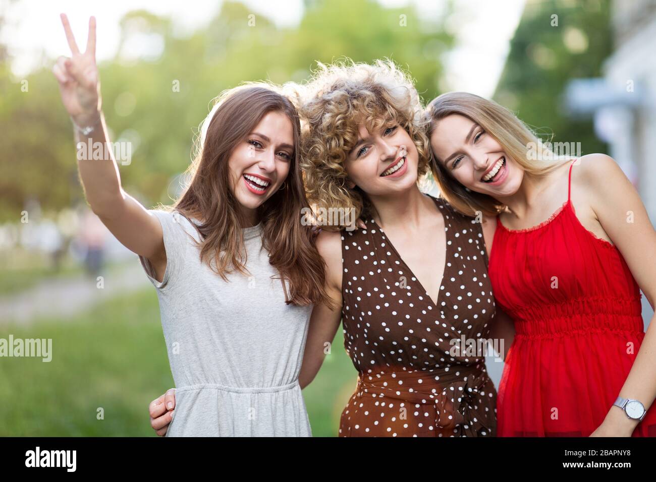 Three Beautiful Young Women Friends Stock Photo - Alamy Three Beautiful Young Women Friends Stock Photo - Alamy