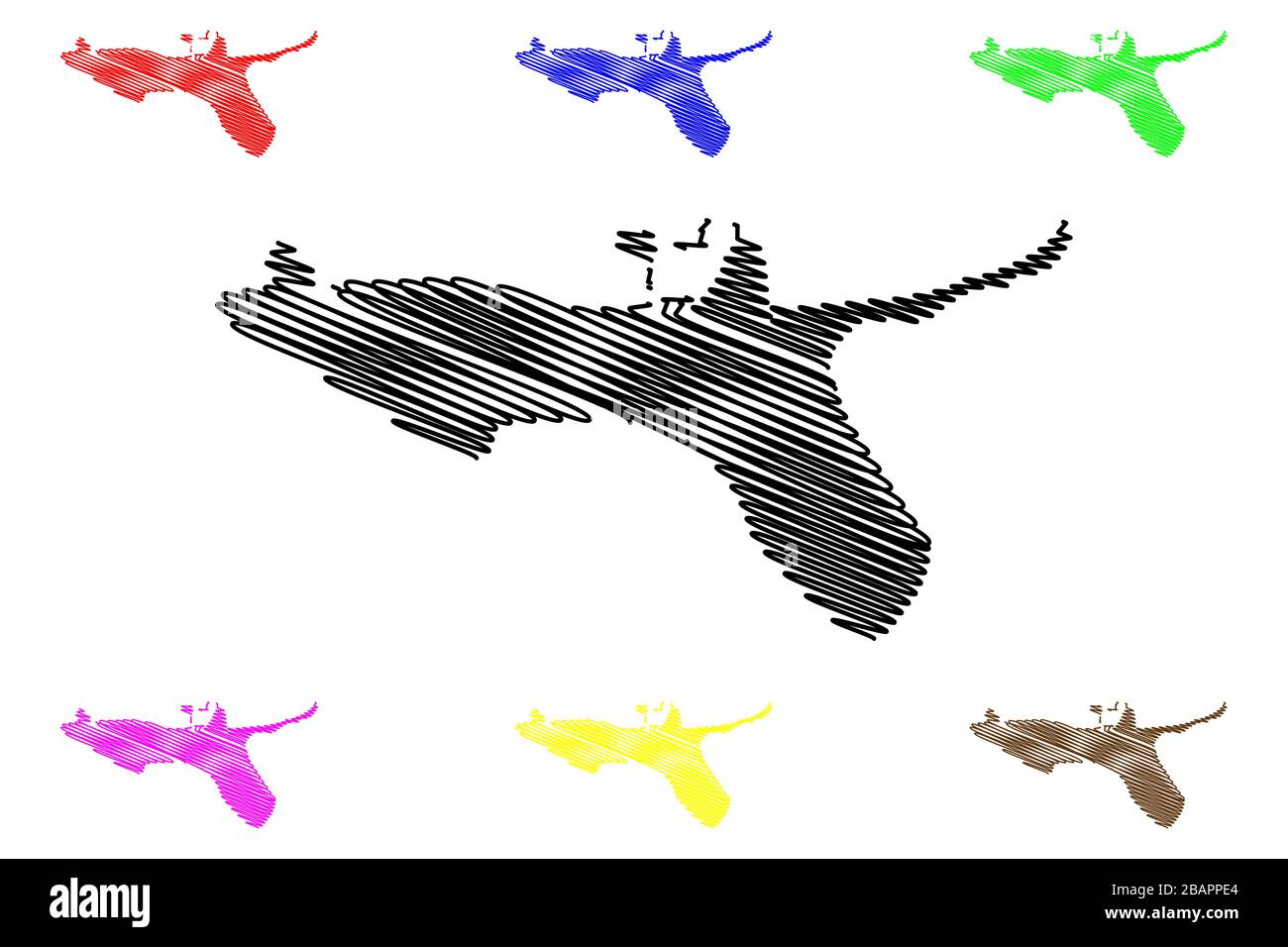 Hagatna City (Guam, Territories of the United States) map vector ...