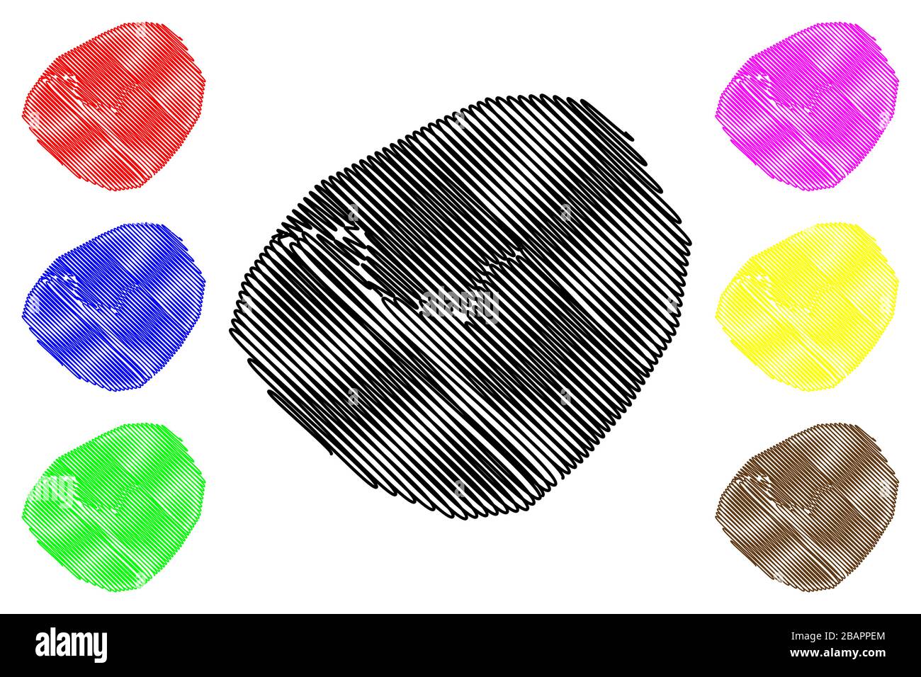 Palikir City (Federated States of Micronesia, Pohnpei) map vector ...