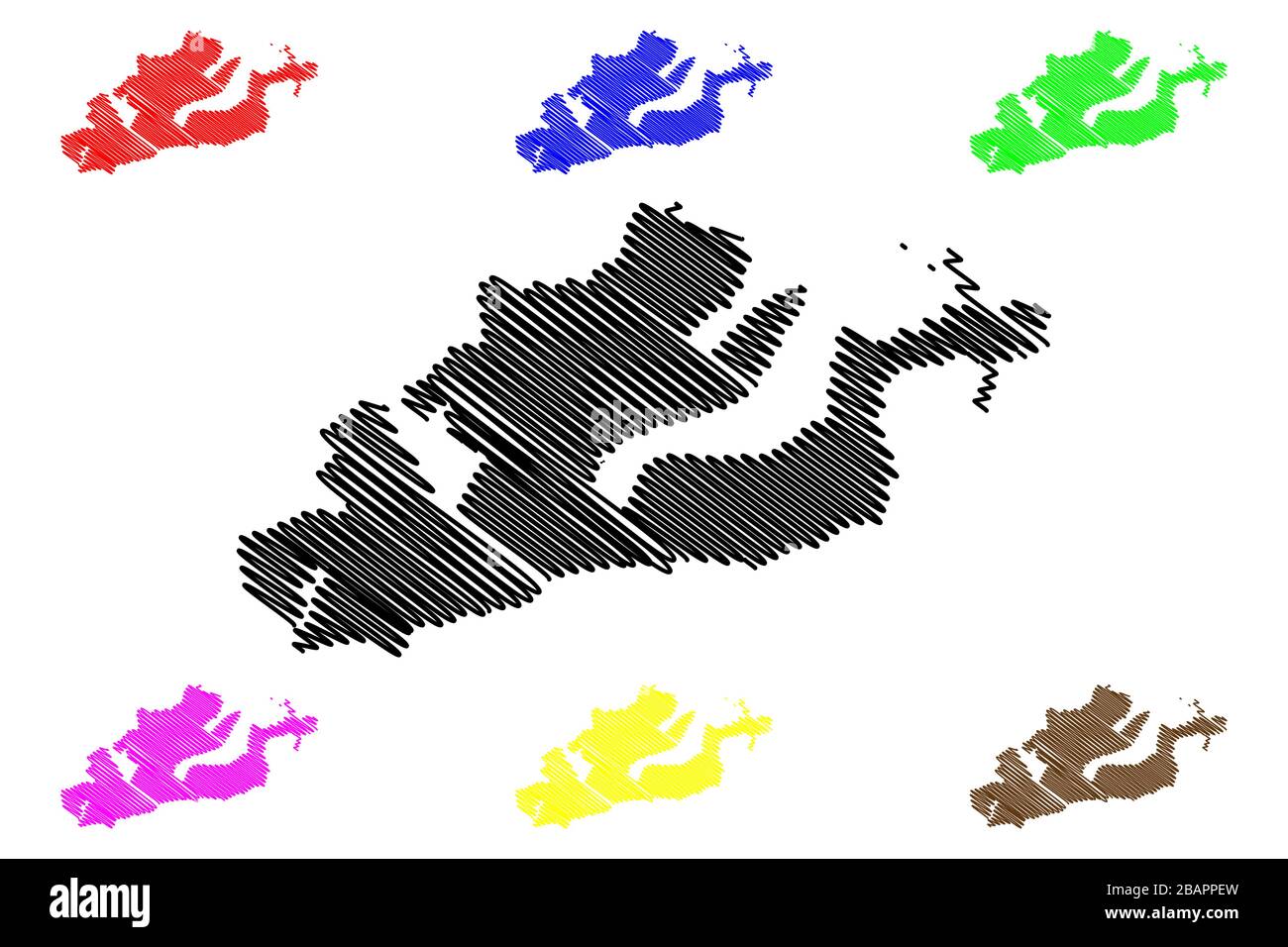 Dunedin City (New Zealand, South Island) map vector illustration ...