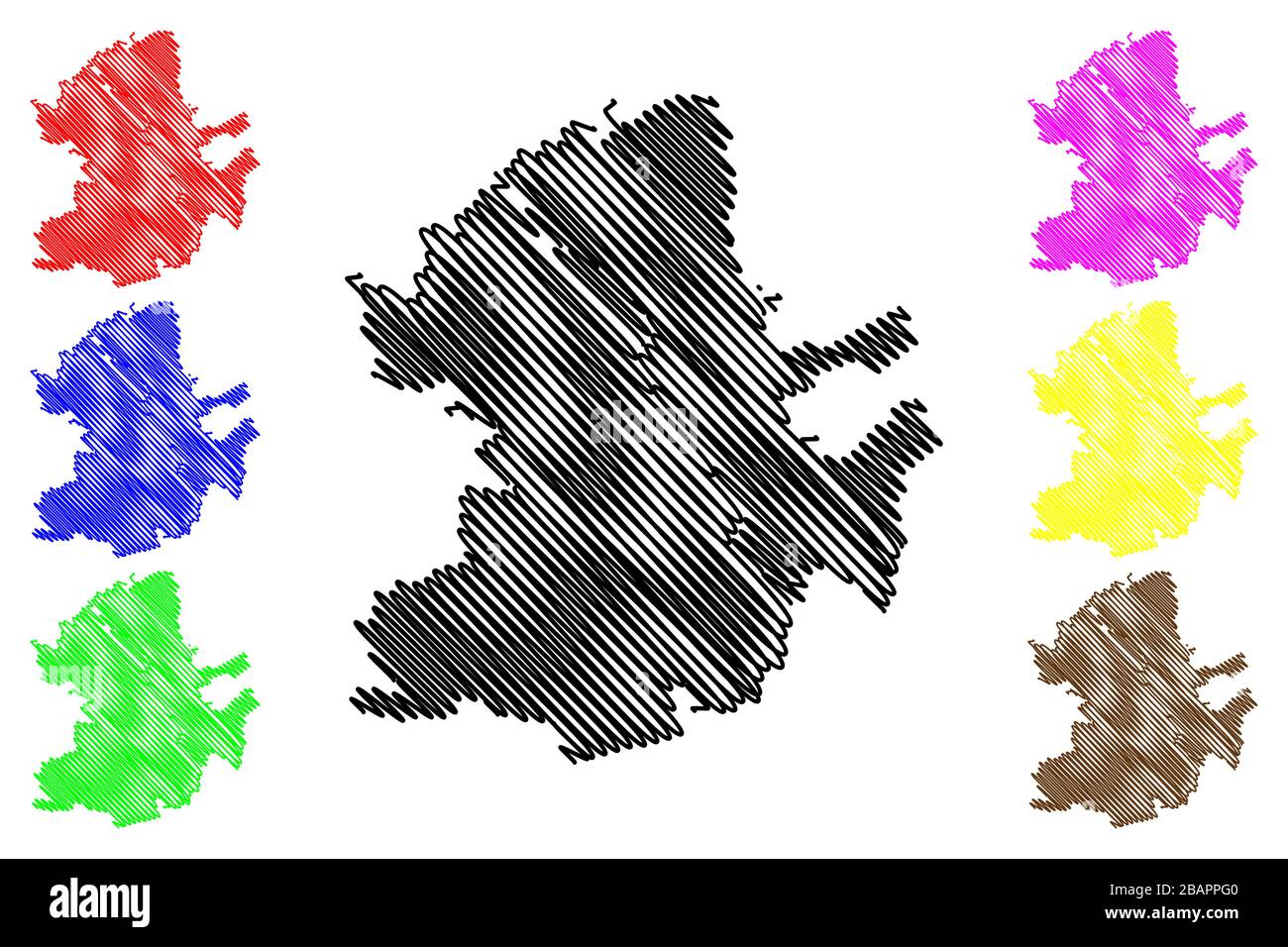 Hamilton City (New Zealand, North Island) map vector illustration ...