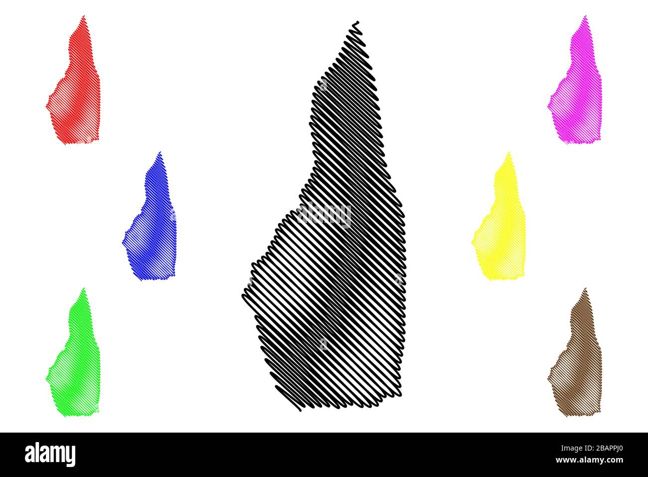Map of guam line drawing Cut Out Stock Images & Pictures - Alamy