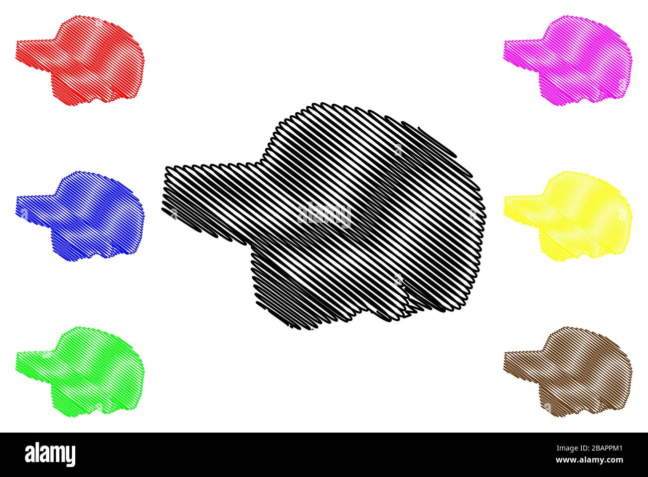 Lae City (Independent State of Papua New Guinea, Morobe) map vector ...