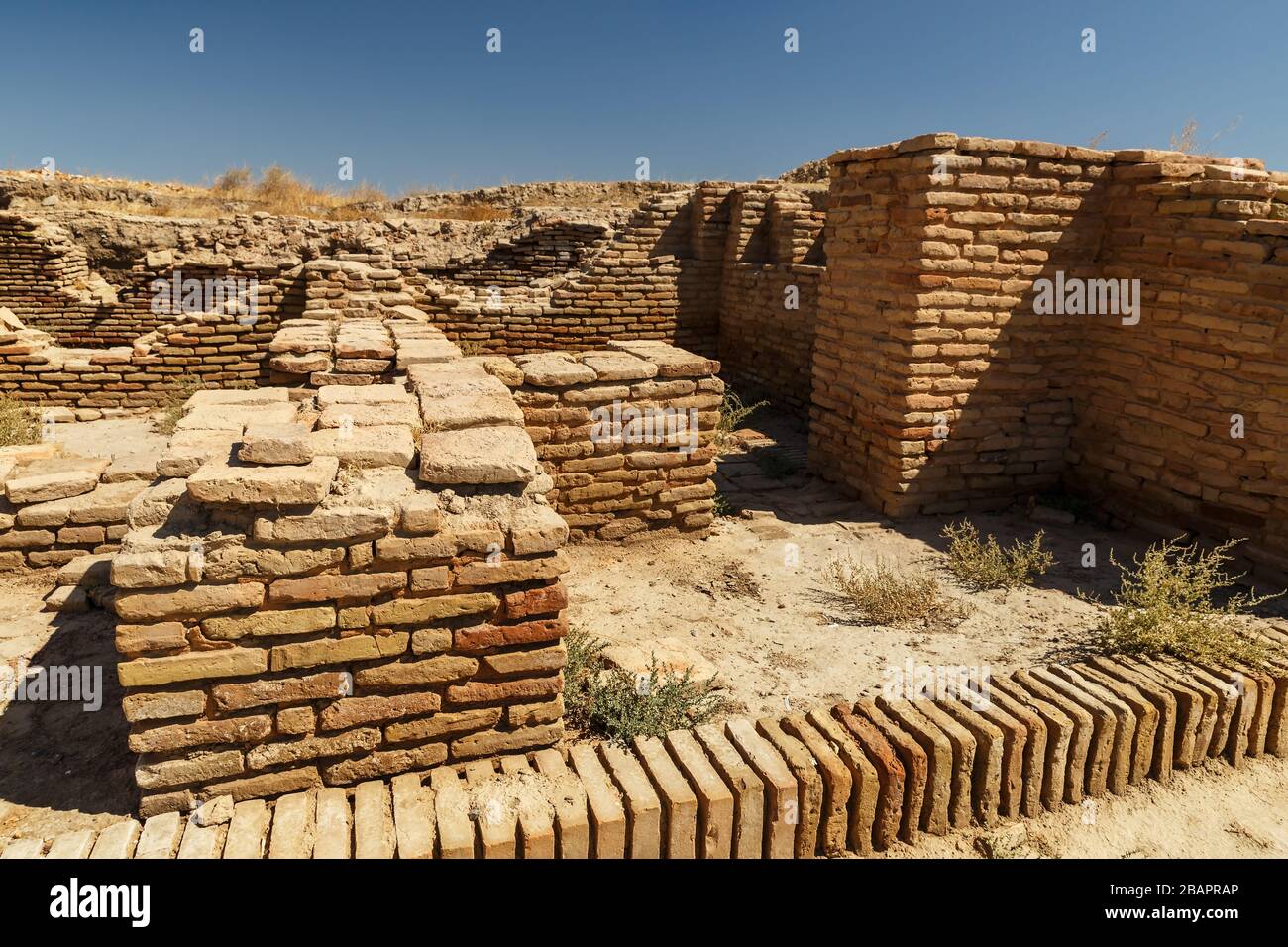 Ruins of an ancient city Sawran or Sauran in Southern Kazakhstan Stock ...