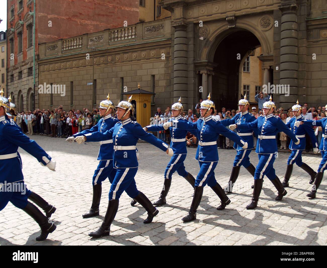 Stockholm, Sweden - September 14, 2006: Changing of the guard ceremony ...