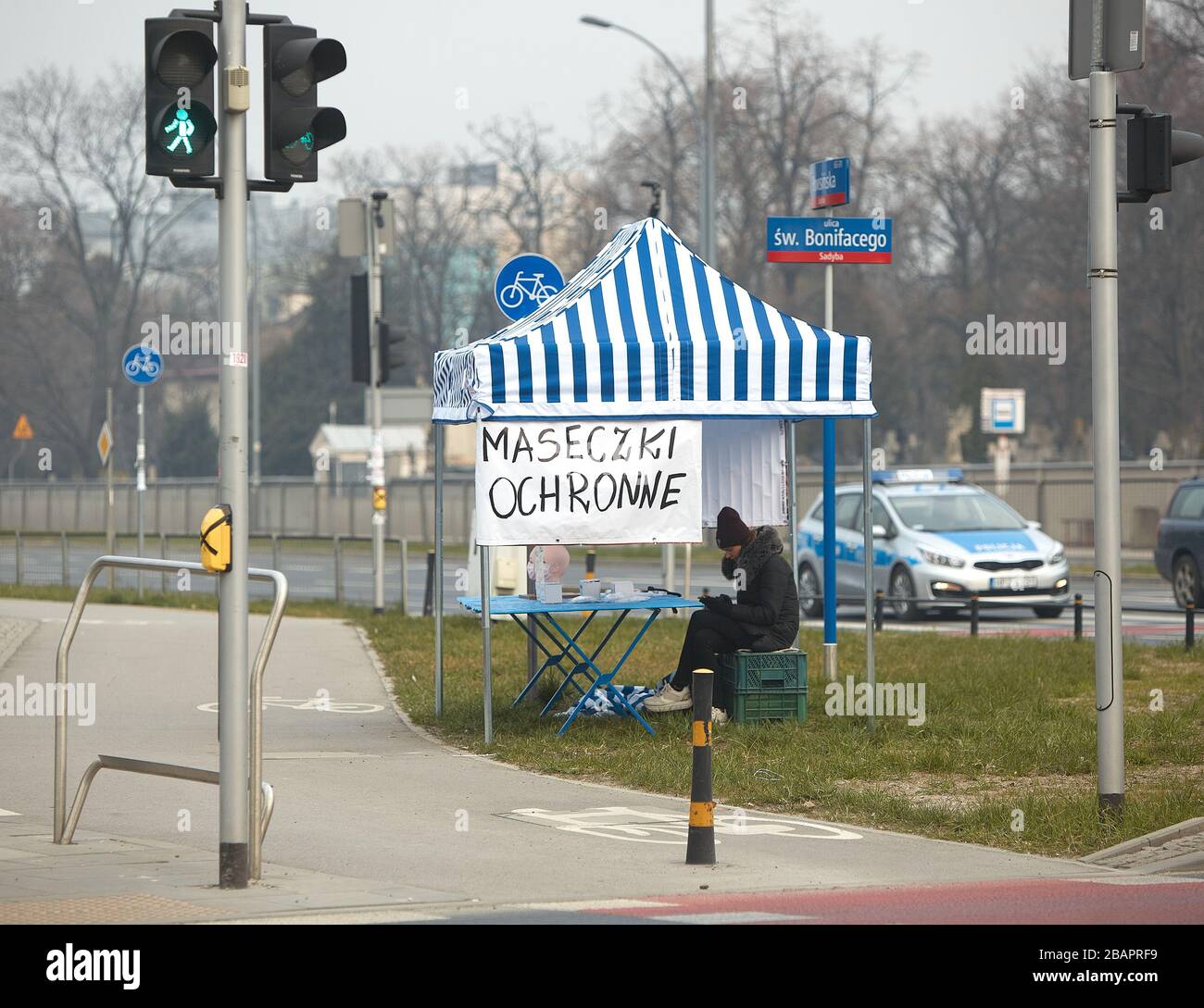 Warsaw, Mazovian, Poland. 29th Mar, 2020. Home Made Masks Sold On The ...