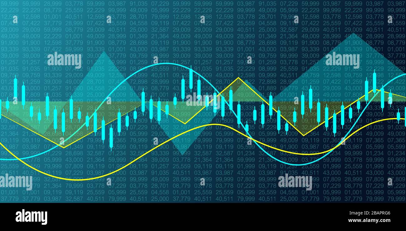Stock market background or forex trading business graph chart for ...