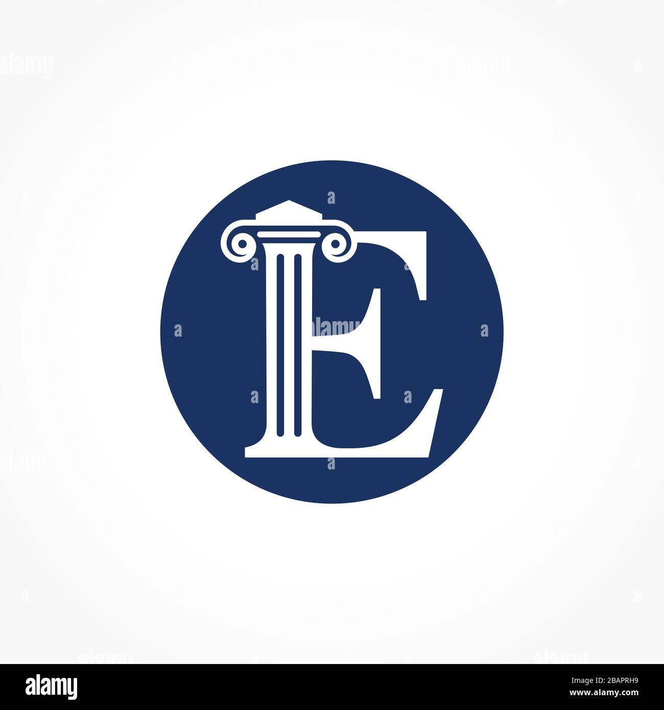 Attorney & Law Letter E Logo With Creative Modern Circle Vector ...