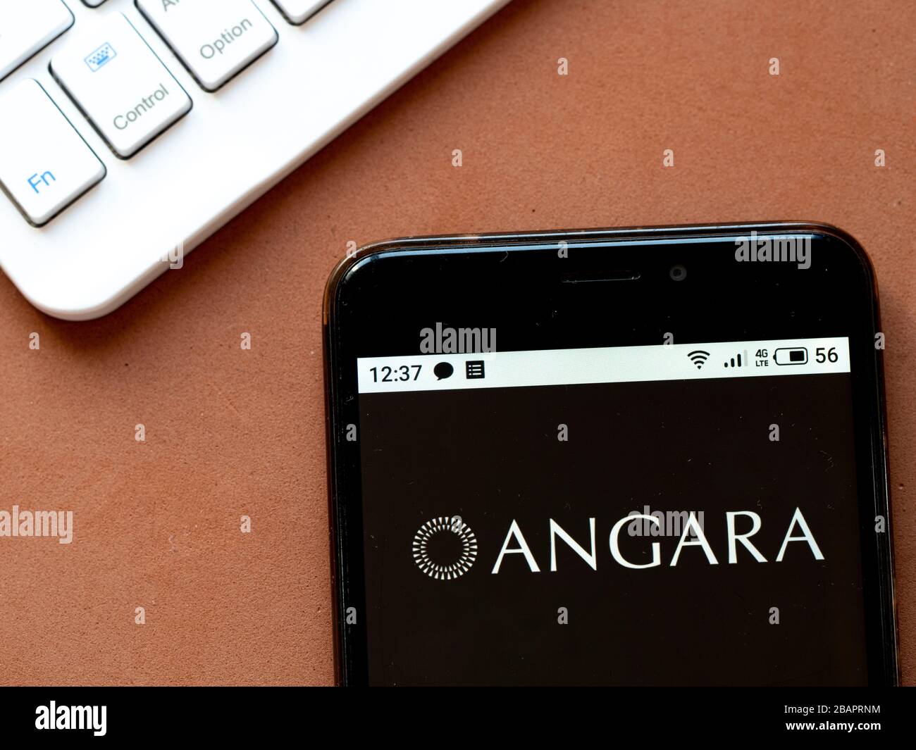 In this photo illustration e-commerce Angara logo is seen displayed on ...