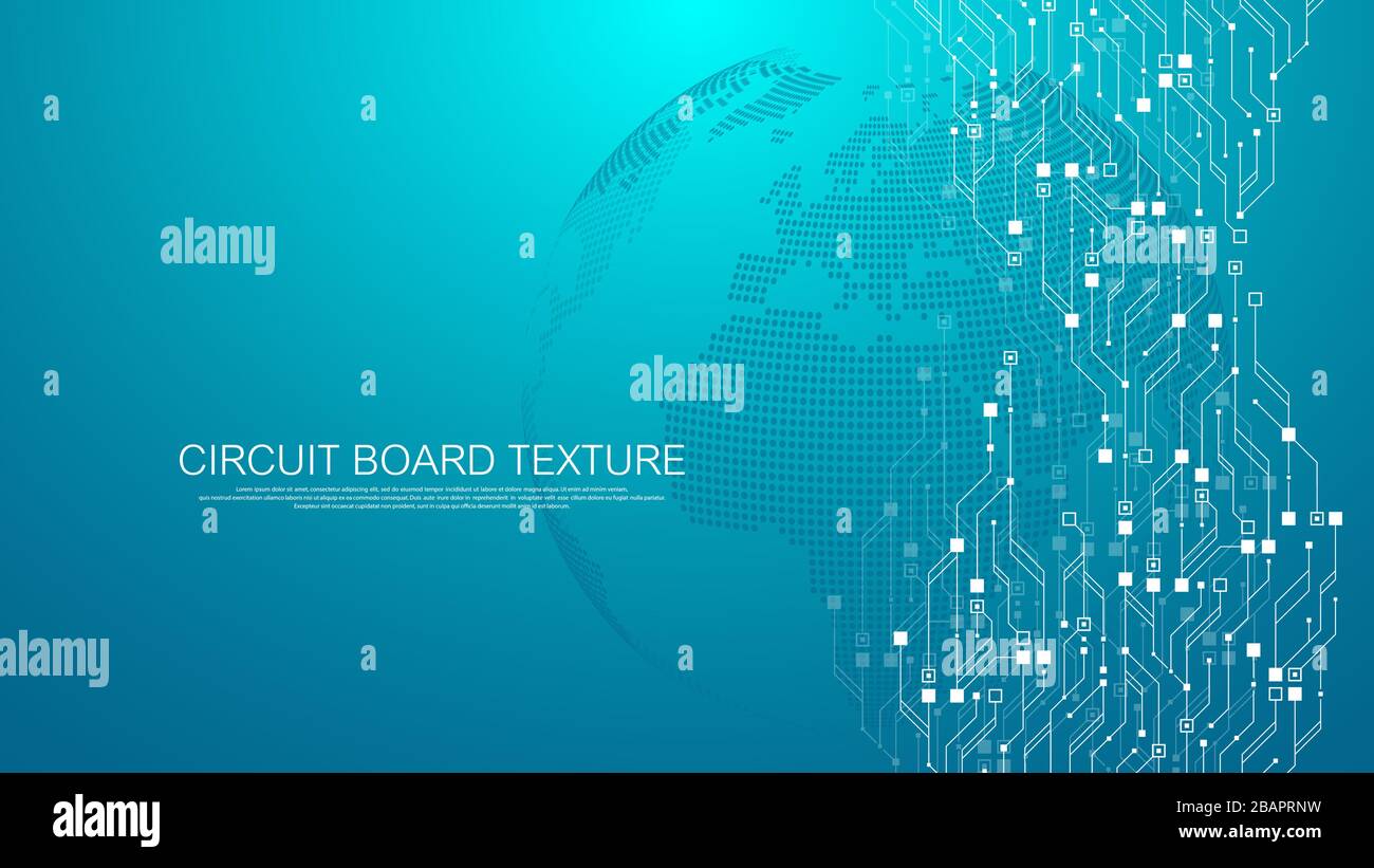 Technology abstract circuit board texture background. High-tech futuristic circuit board banner ...