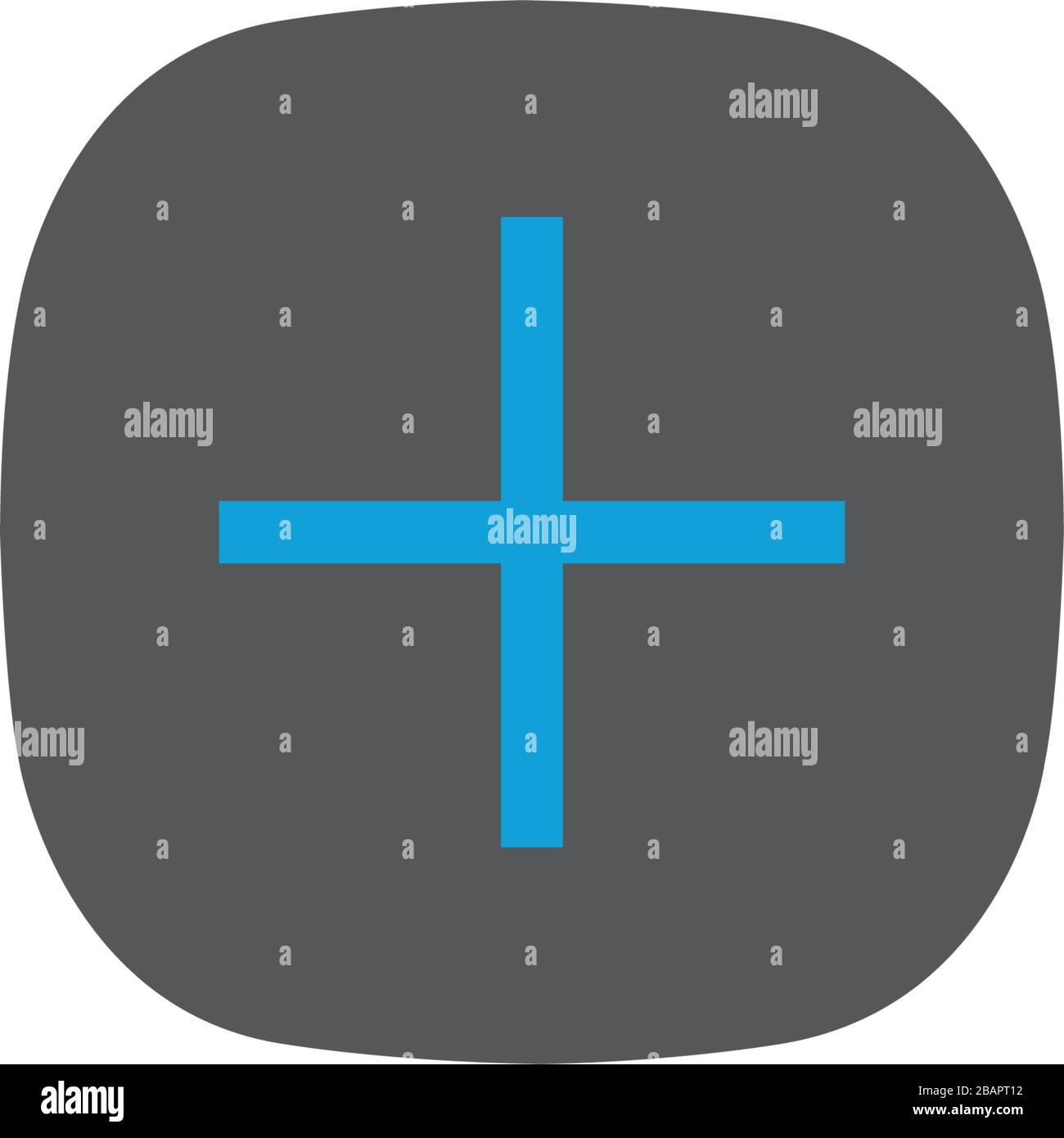 Add button with plus sign. Rounded square sticker. Stock Vector ...