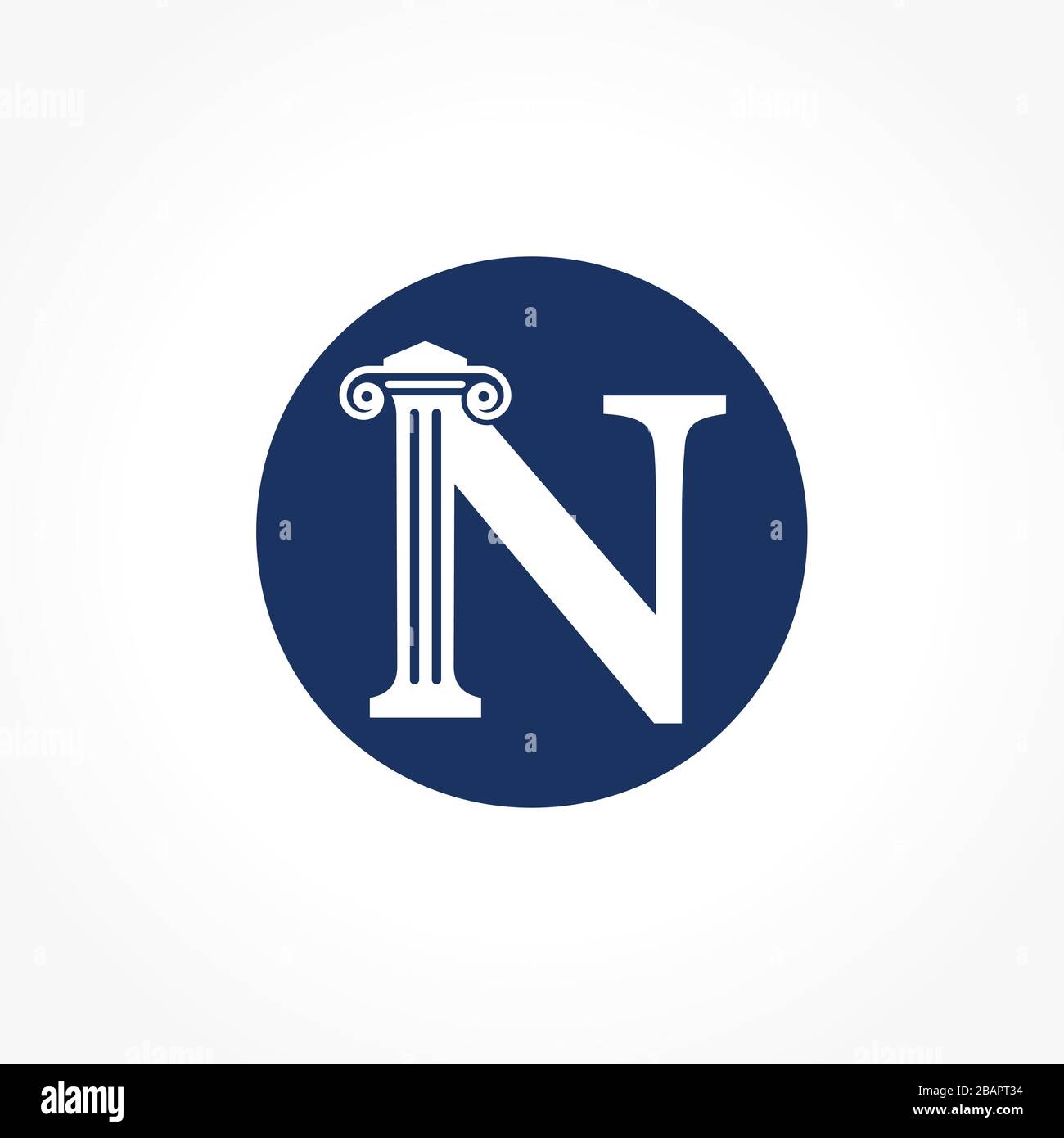 Attorney & Law Letter N Logo With Creative Modern Circle Vector ...