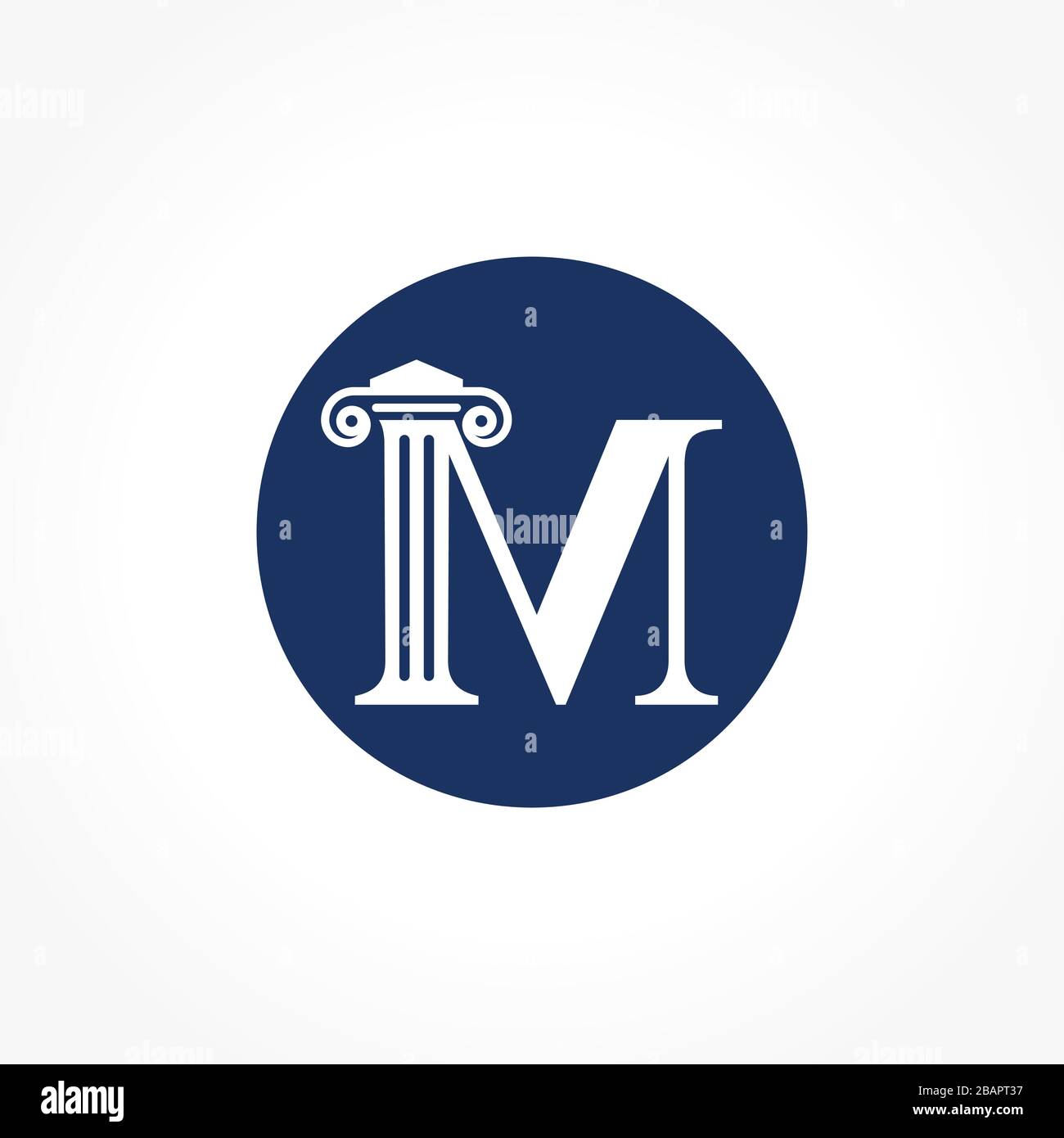Attorney & Law Letter M Logo With Creative Modern Circle Vector ...