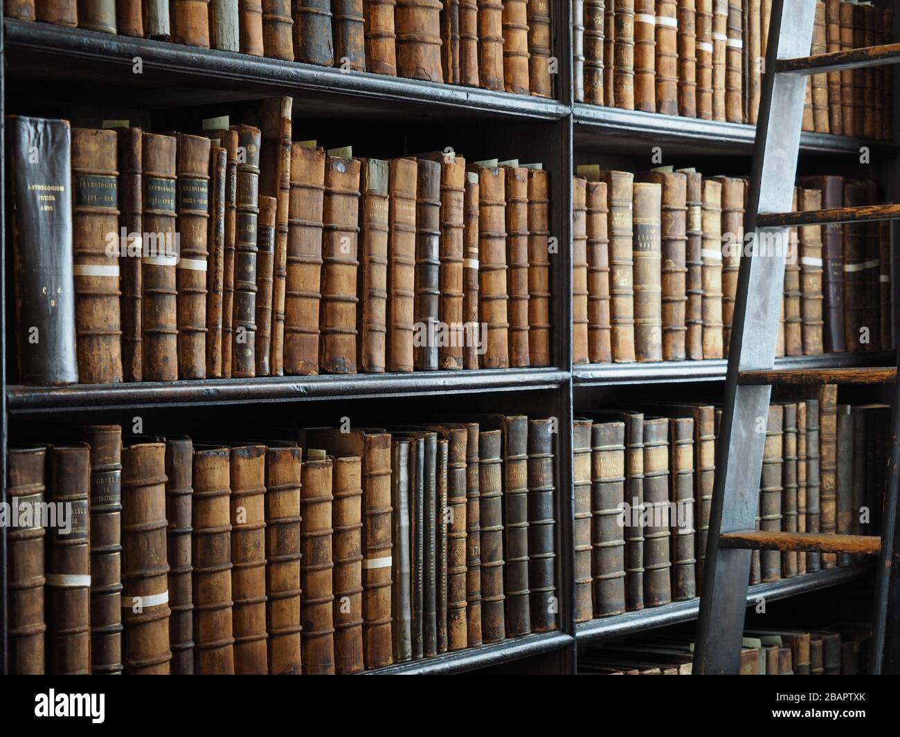 Long Room interior, Old Library building, 18th century, Trinity College ...