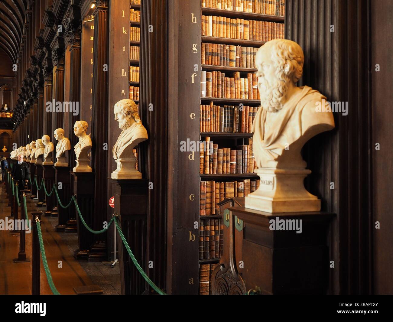 Long Room interior, Old Library building, 18th century, Trinity College ...
