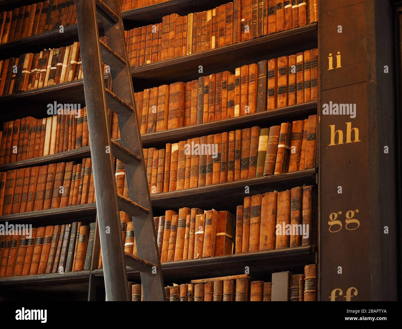 Long Room interior, Old Library building, 18th century, Trinity College ...
