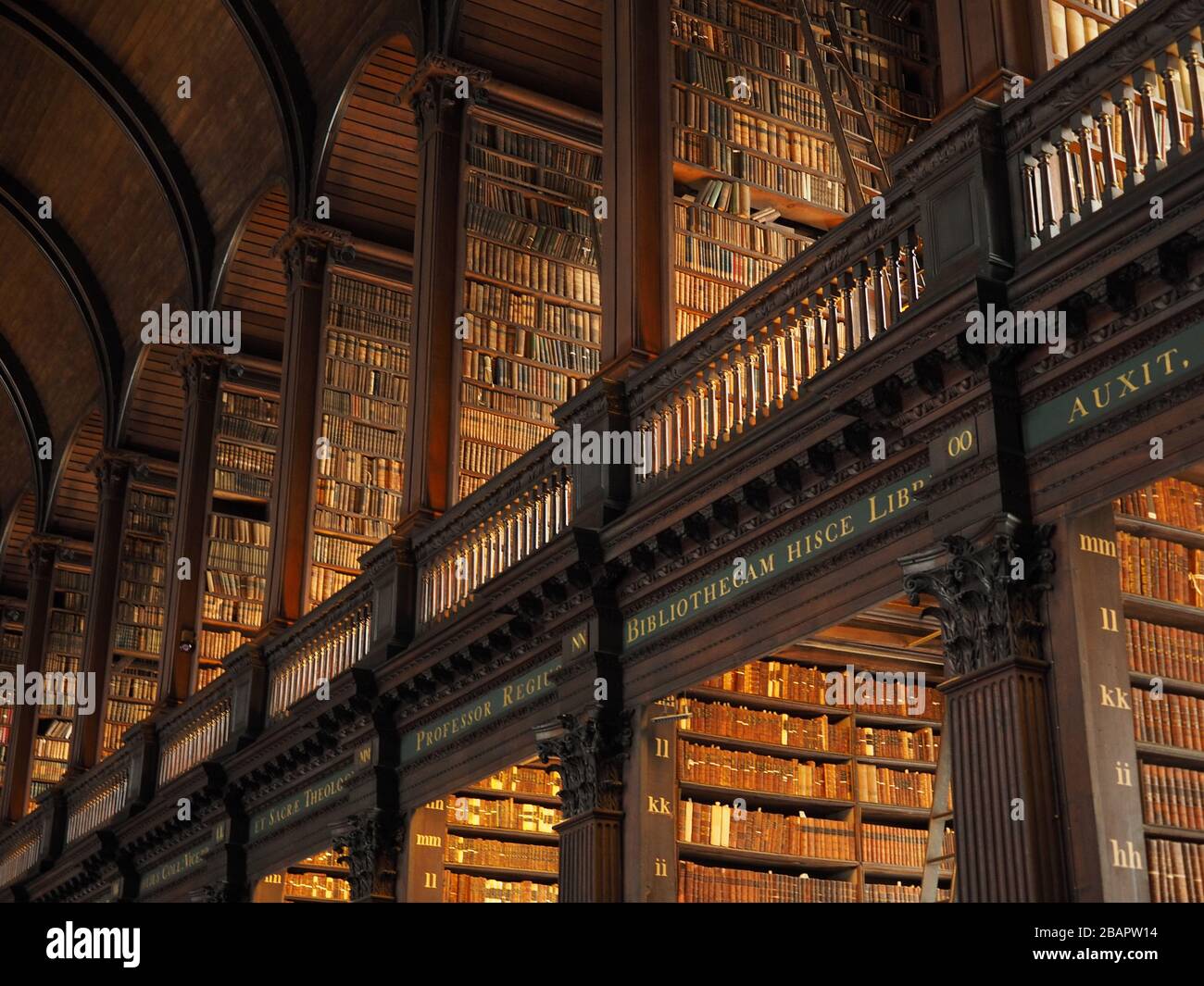 Long Room interior, Old Library building, 18th century, Trinity College ...