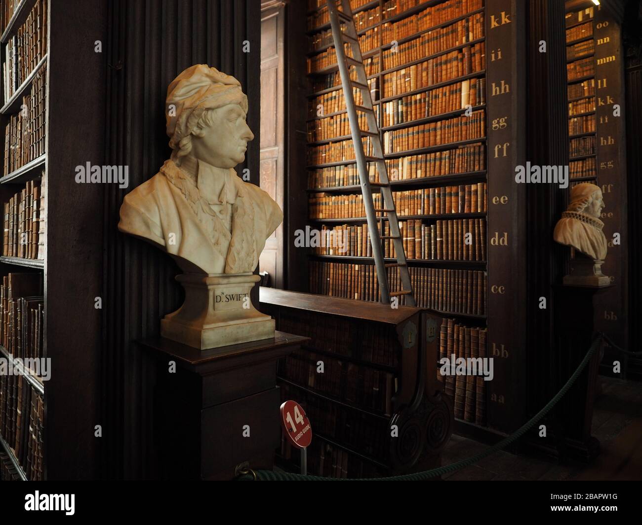Long Room interior, Old Library building, 18th century, Trinity College ...
