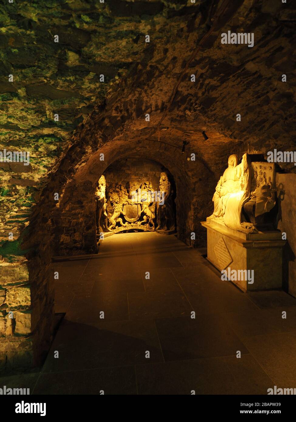 The medieval crypt of Christ Church Cathedral in Dublin, Ireland ...