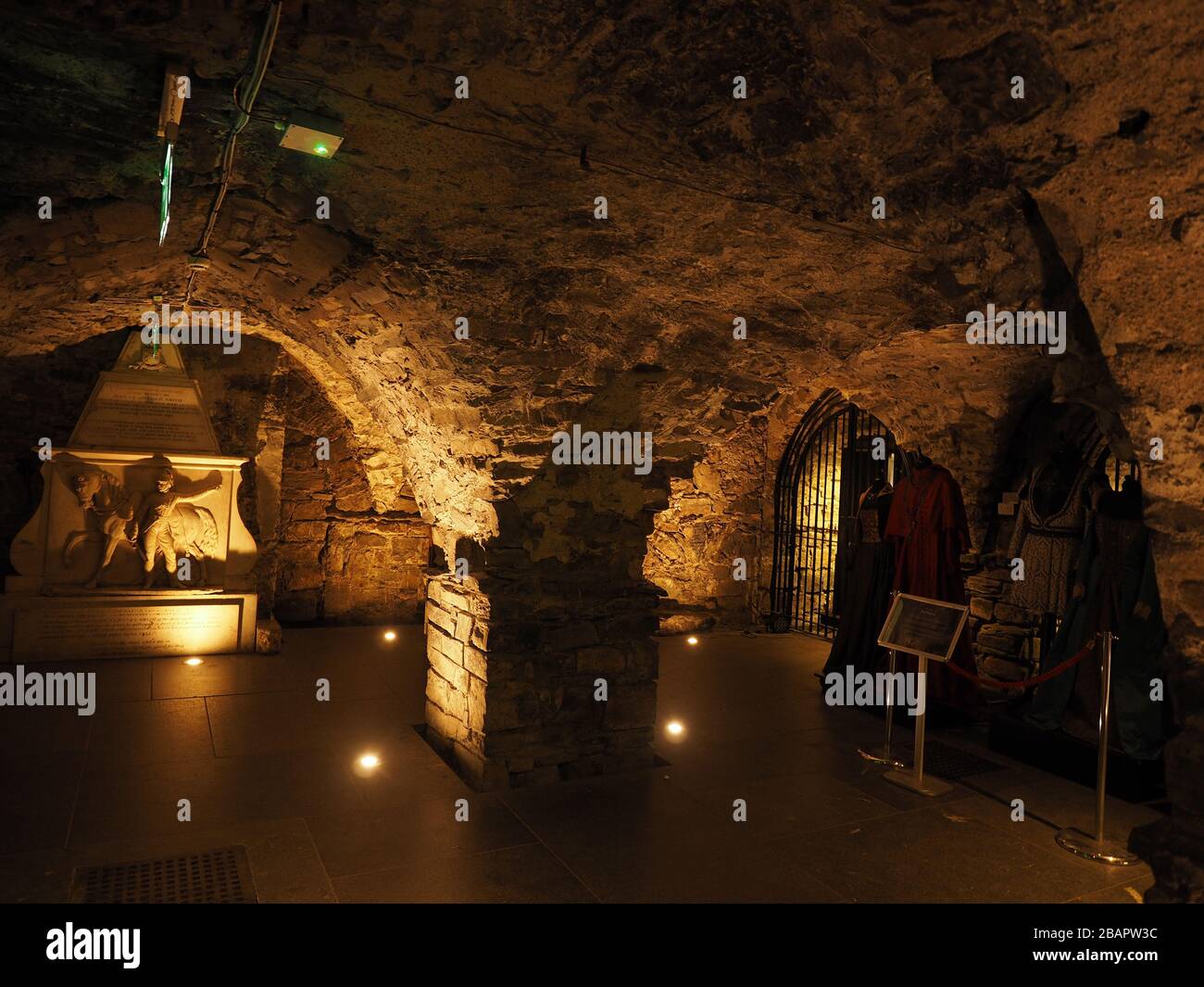 The medieval crypt of Christ Church Cathedral in Dublin, Ireland ...