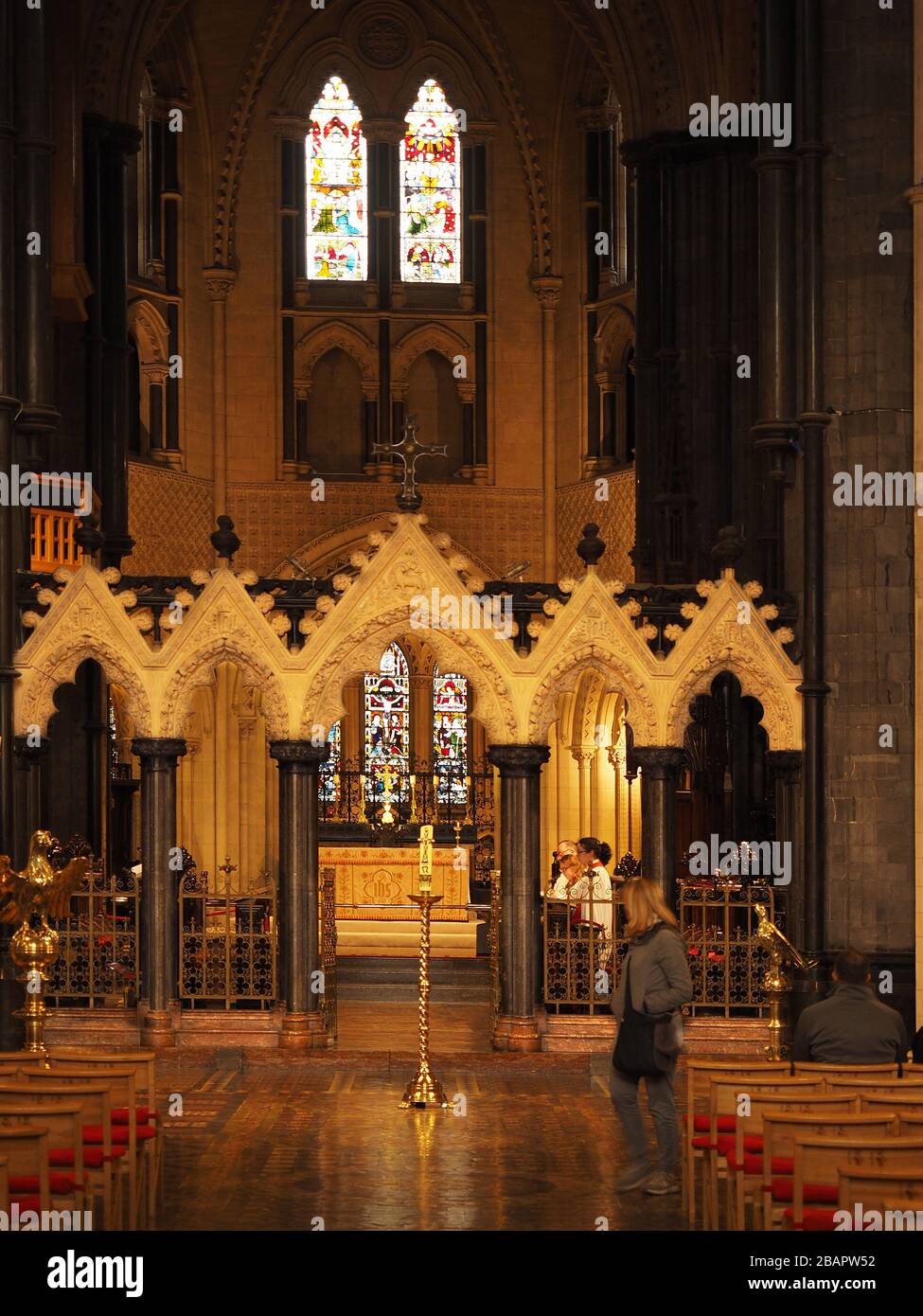 Interiors of Christ Church Cathedral in Dublin, Ireland, Republic of ...