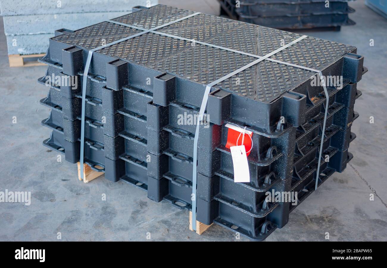 stack of cast iron manhole for manhole cover sewer inspection system ...