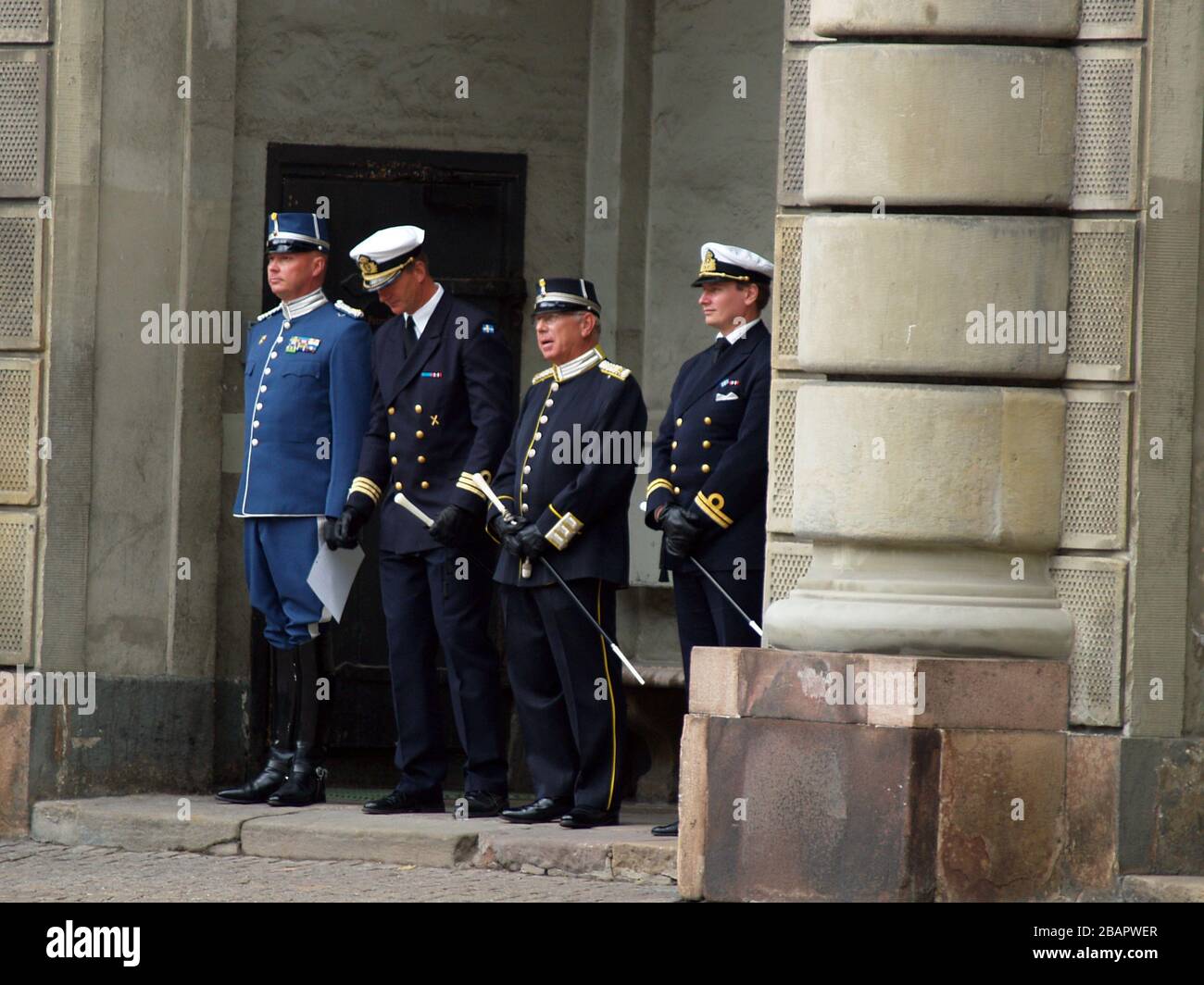 Stockholm, Sweden - September 14, 2006: Changing of the guard ceremony ...