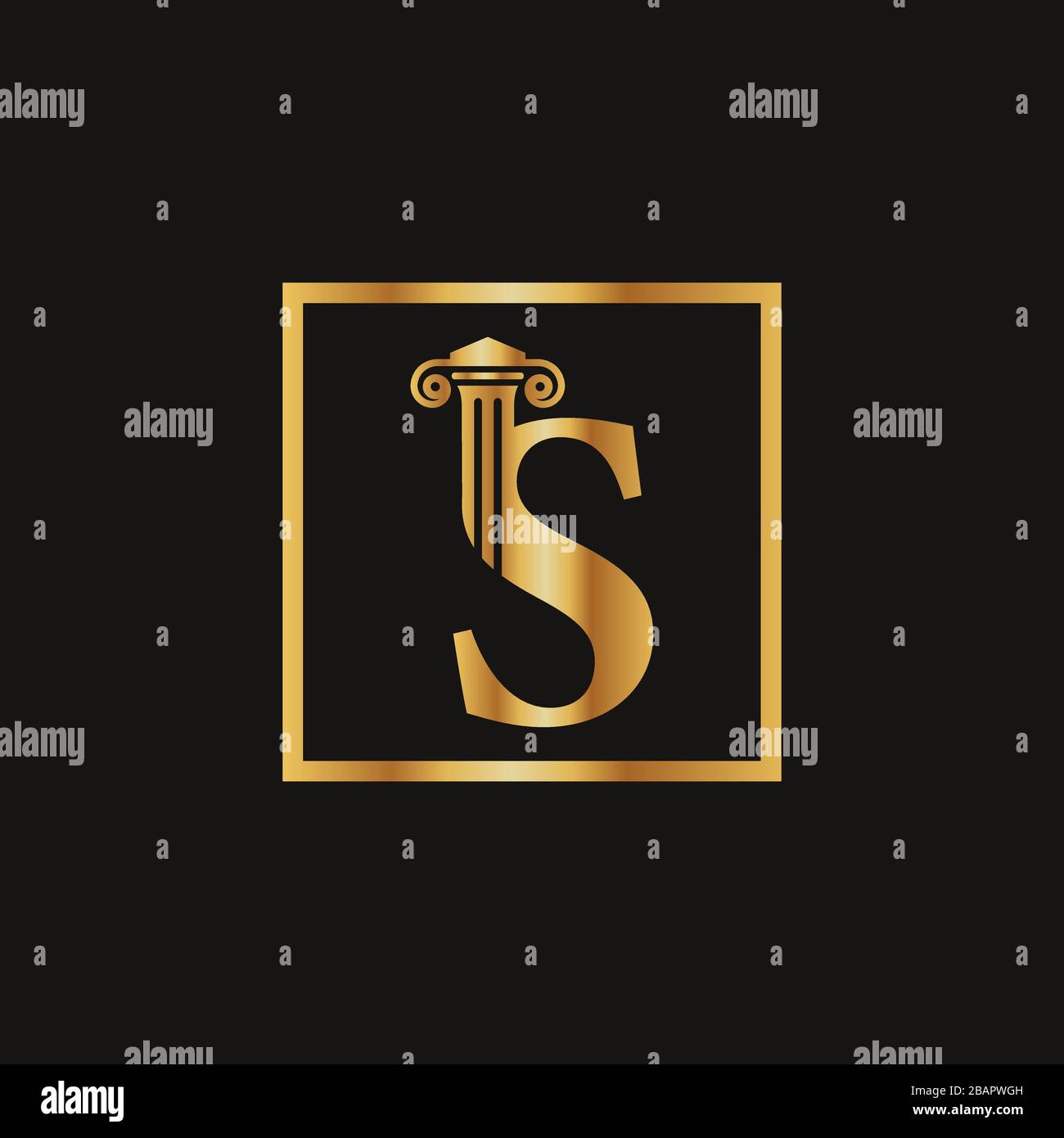Attorney & Law Letter S Logo With Creative Modern Rectangular Vector ...