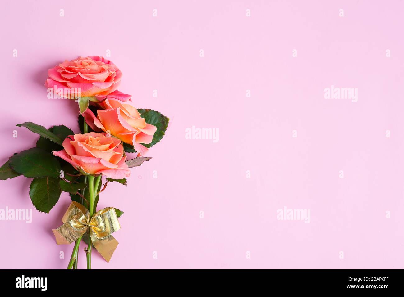 Congratulation corner frame border from blossoming bouquet of fresh ...