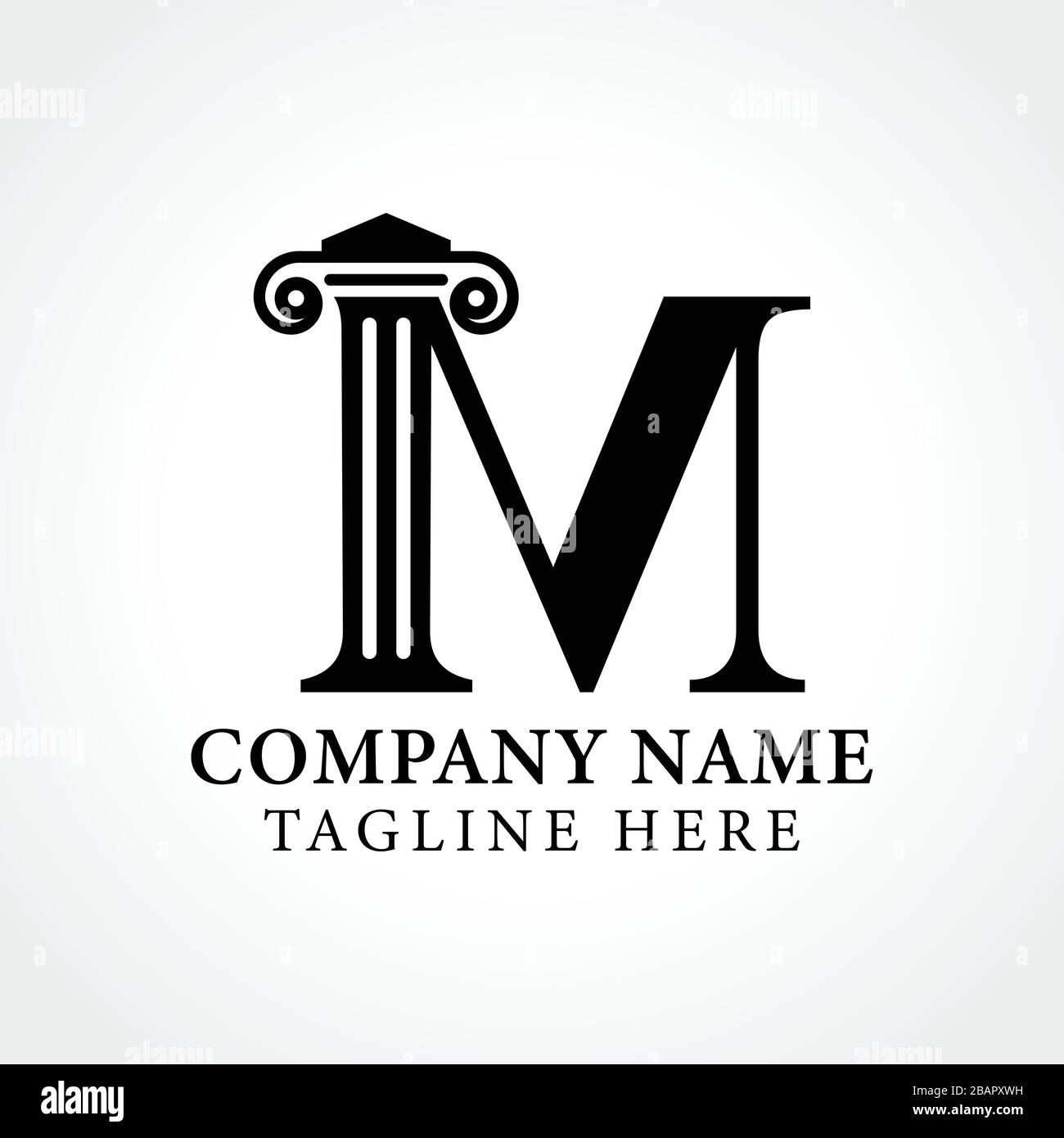 Attorney & Law Letter M Logo With Creative Modern Vector Template. Law ...
