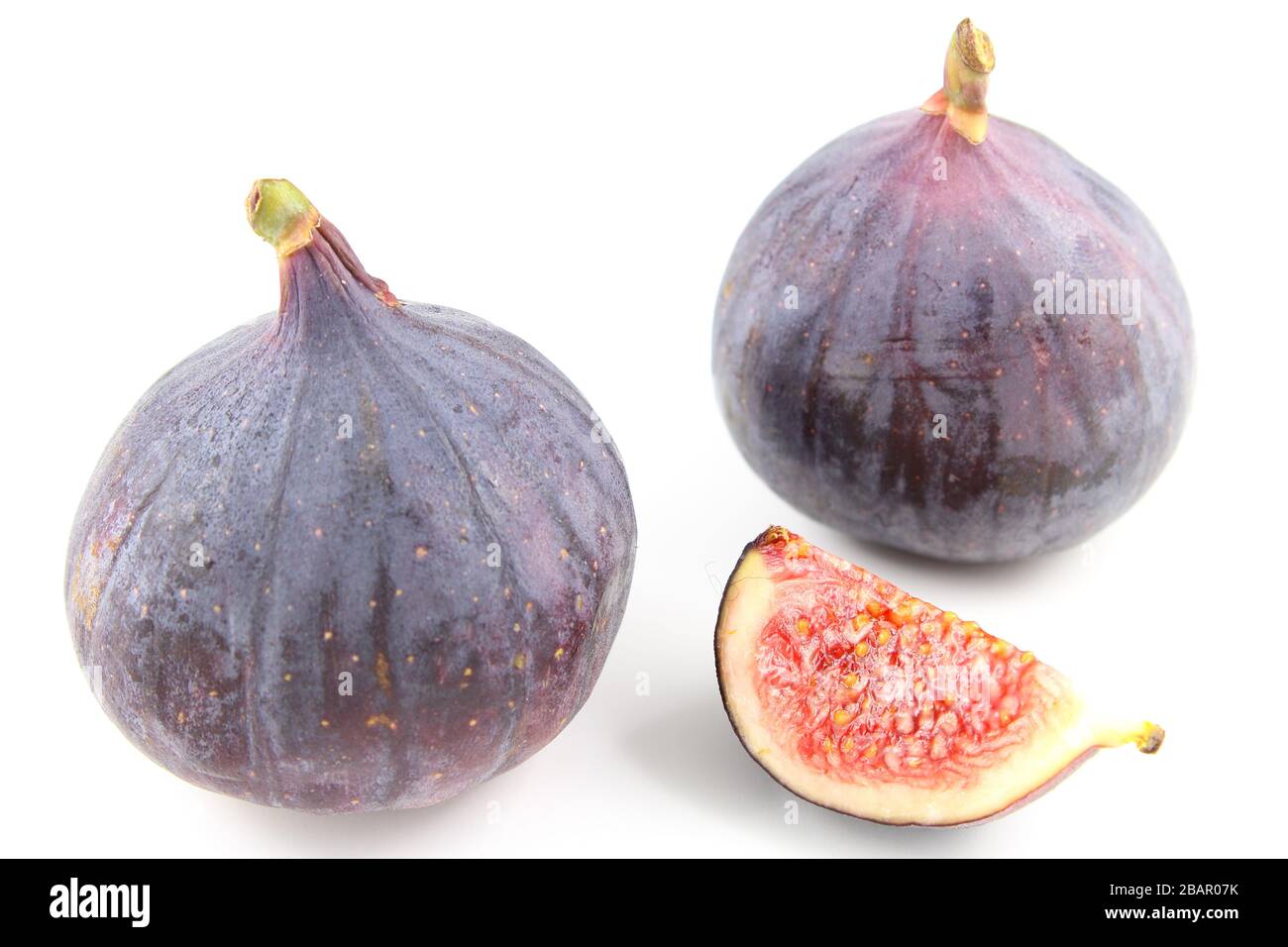 composition of fresh fig fruits isolated on a white background Stock ...