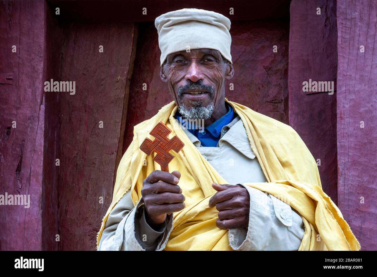 Gheralta mountains, near Hawzen, Eastern Tigray, Ethiopia. Protestant ...