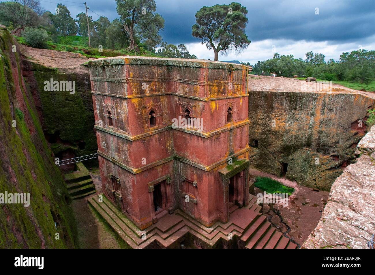 Monolithic rock-cut Church of Bete Giyorgis or St. George, UNESCO World ...