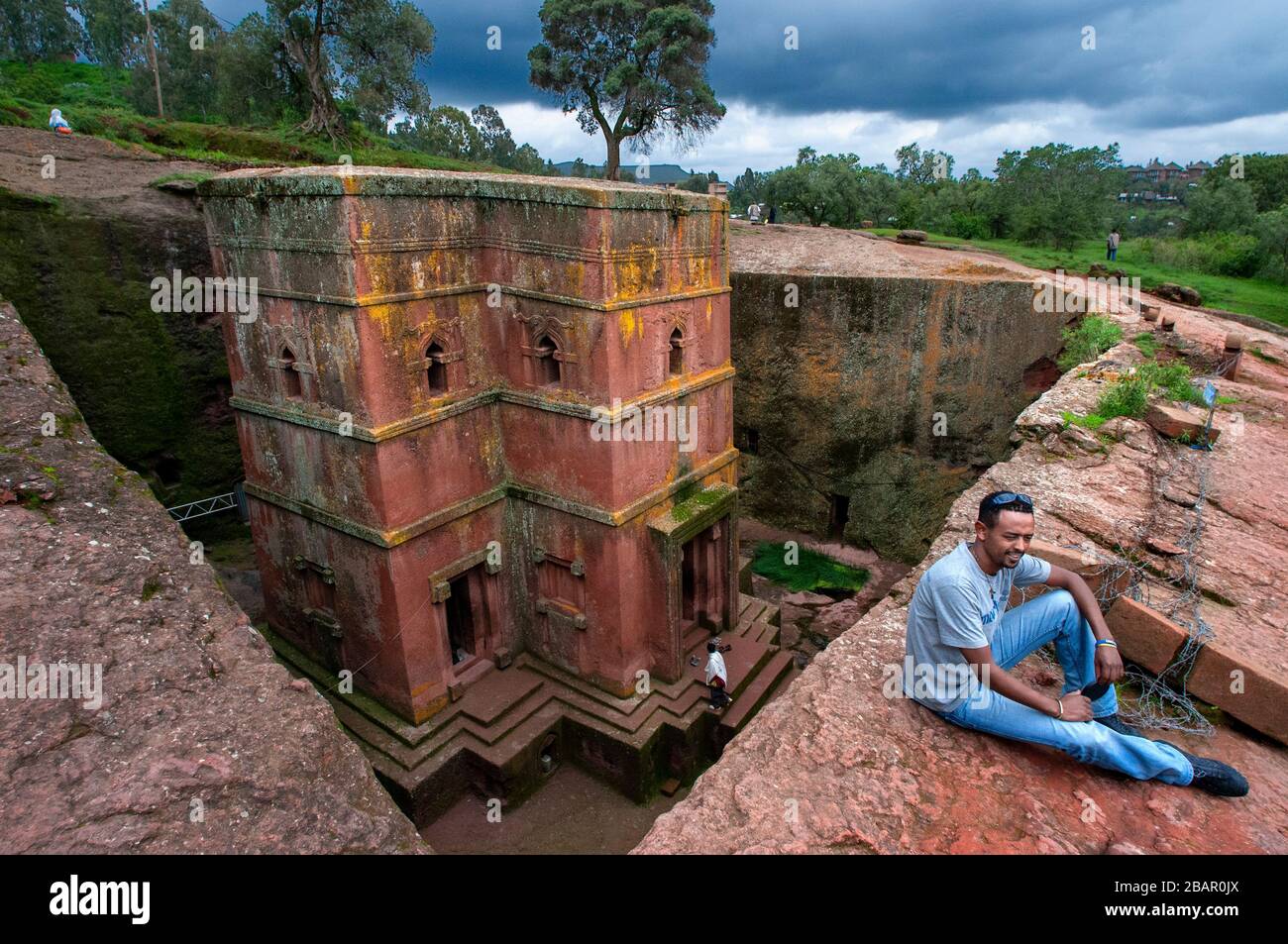Monolithic rock-cut Church of Bete Giyorgis or St. George, UNESCO World ...