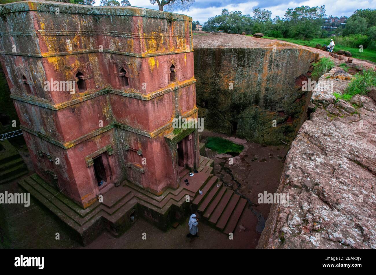 Monolithic rock-cut Church of Bete Giyorgis or St. George, UNESCO World ...