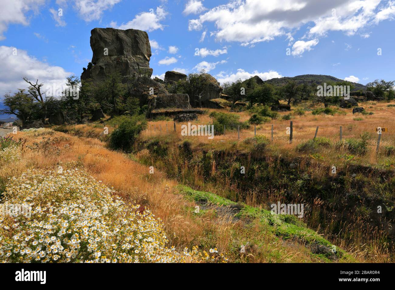 The Devils Chair rock, Milodon Cave (Cueva del Milodon Natural Monument ...