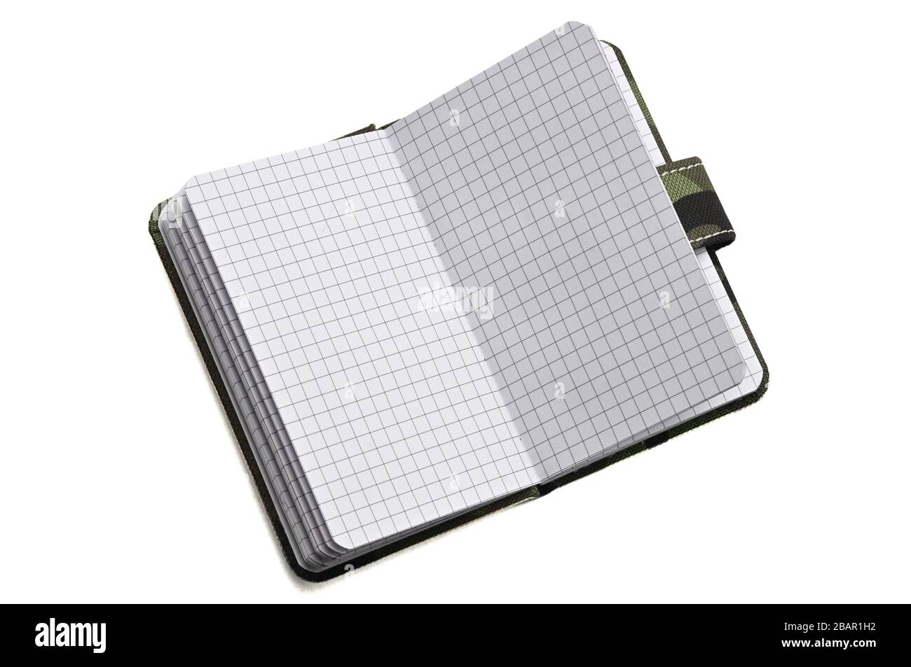 Notepad in military design for everyday notes and notes on a white ...