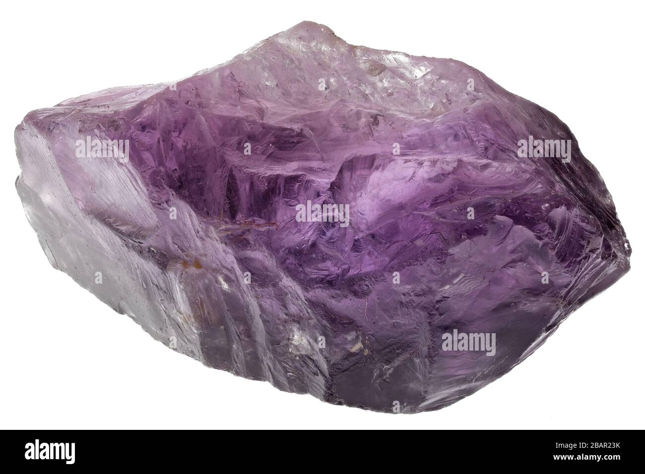 amethyst from India isolated on white background Stock Photo - Alamy