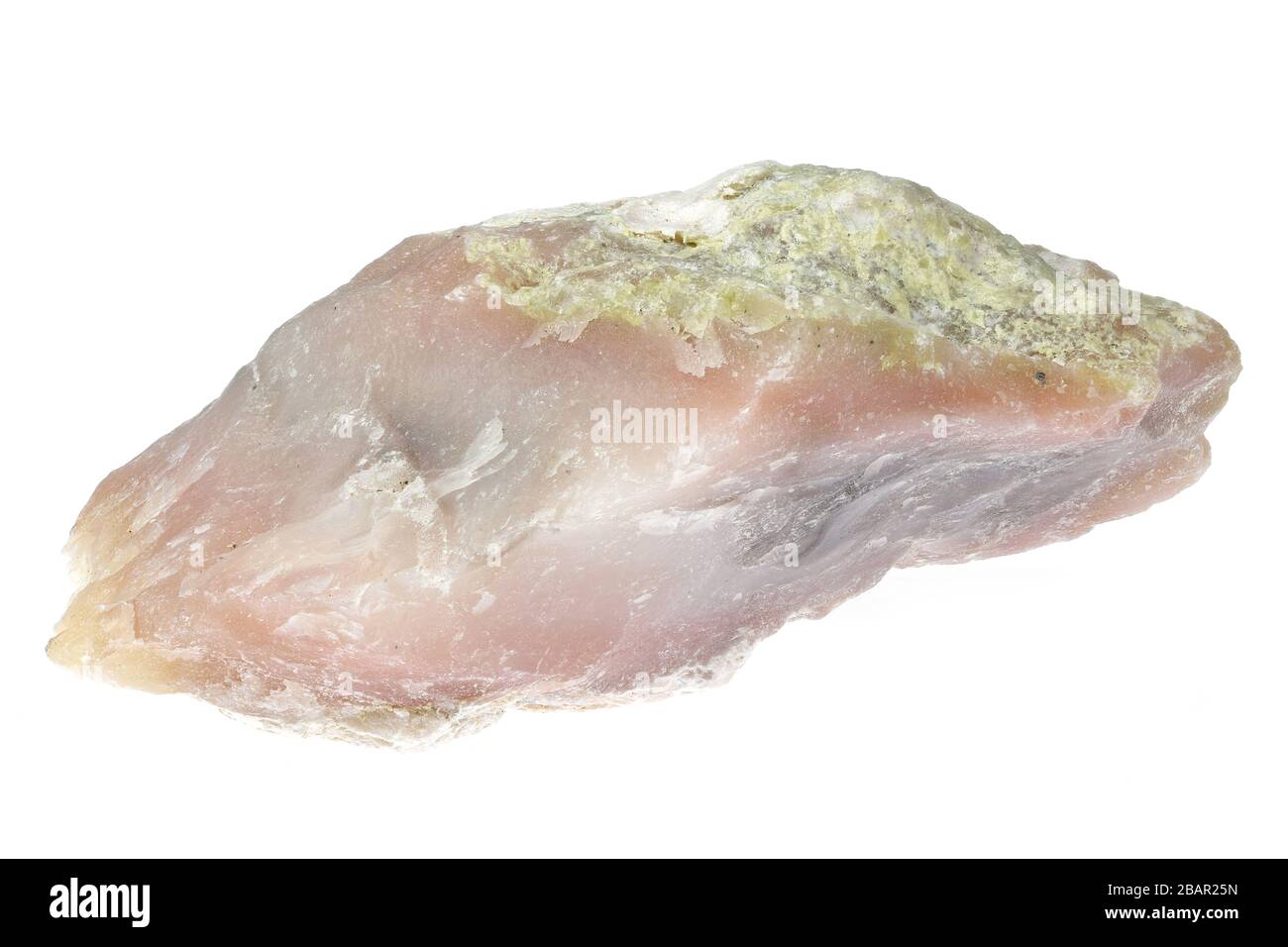 pink Peruvian Andean opal isolated on white background Stock Photo - Alamy