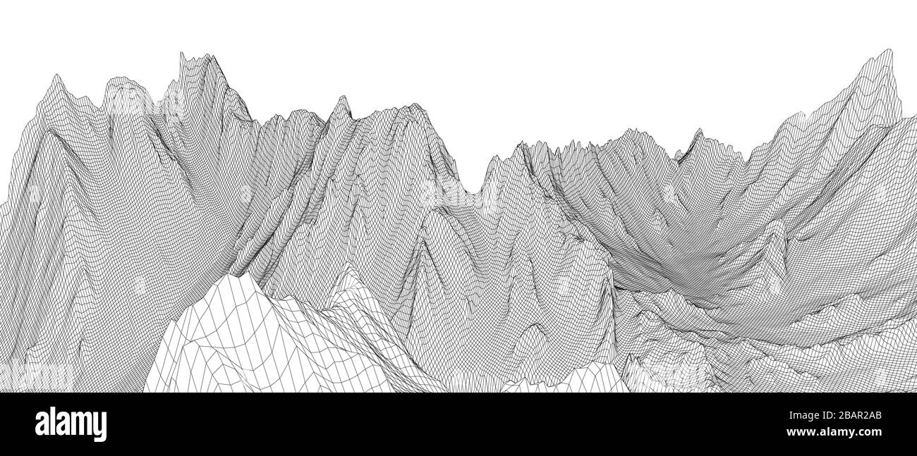 3d terrain model Stock Vector Images - Alamy