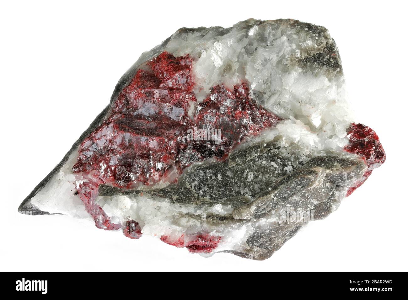 cinnabar from Guizhou, China isolated on white background Stock Photo ...