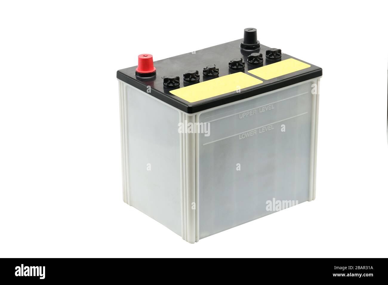 Car battery on an isolated white background Stock Photo - Alamy
