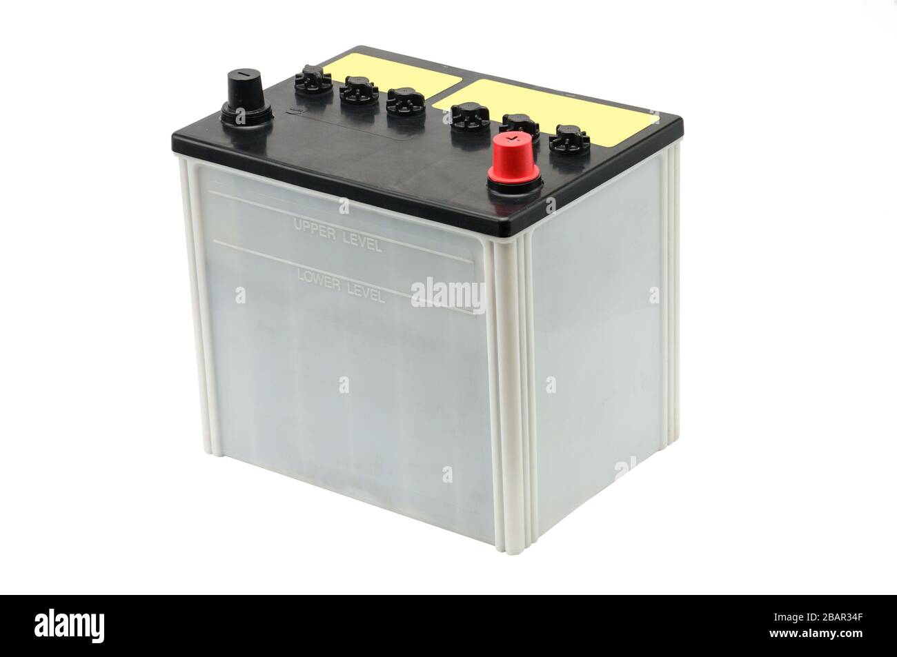 Car battery on an isolated white background Stock Photo - Alamy