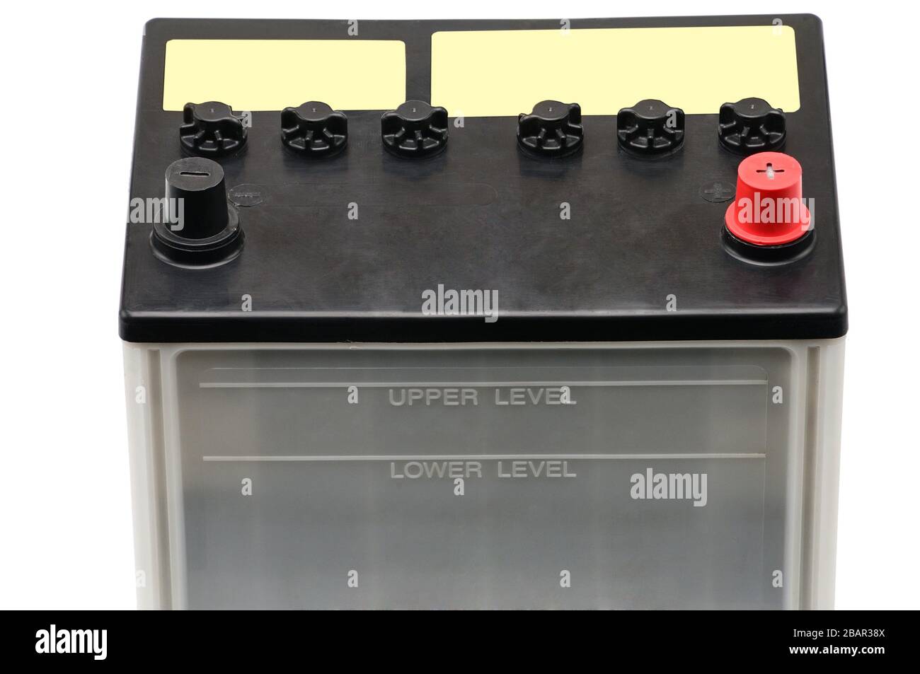 Car battery on an isolated white background Stock Photo - Alamy
