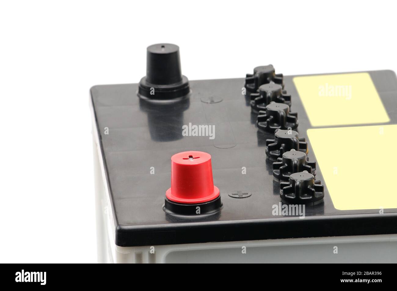 Car battery on an isolated white background Stock Photo - Alamy