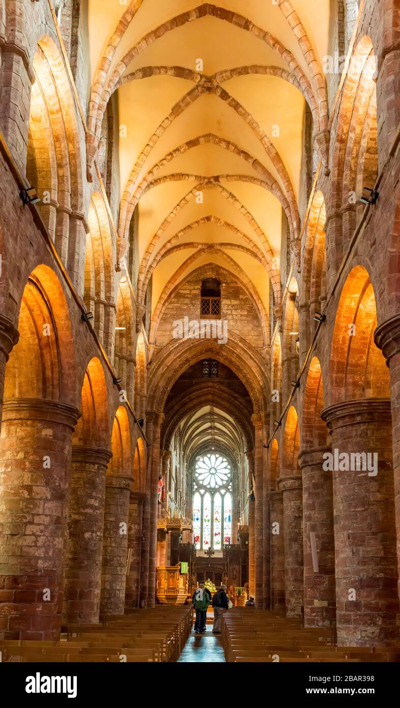 Interior view of St Magnus Cathedral, Kirkwall, Orkney, Scotland, UK ...
